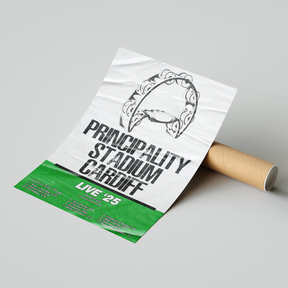 Live '25 Principality Stadium Definitely Maybe Poster – Retrorockstar